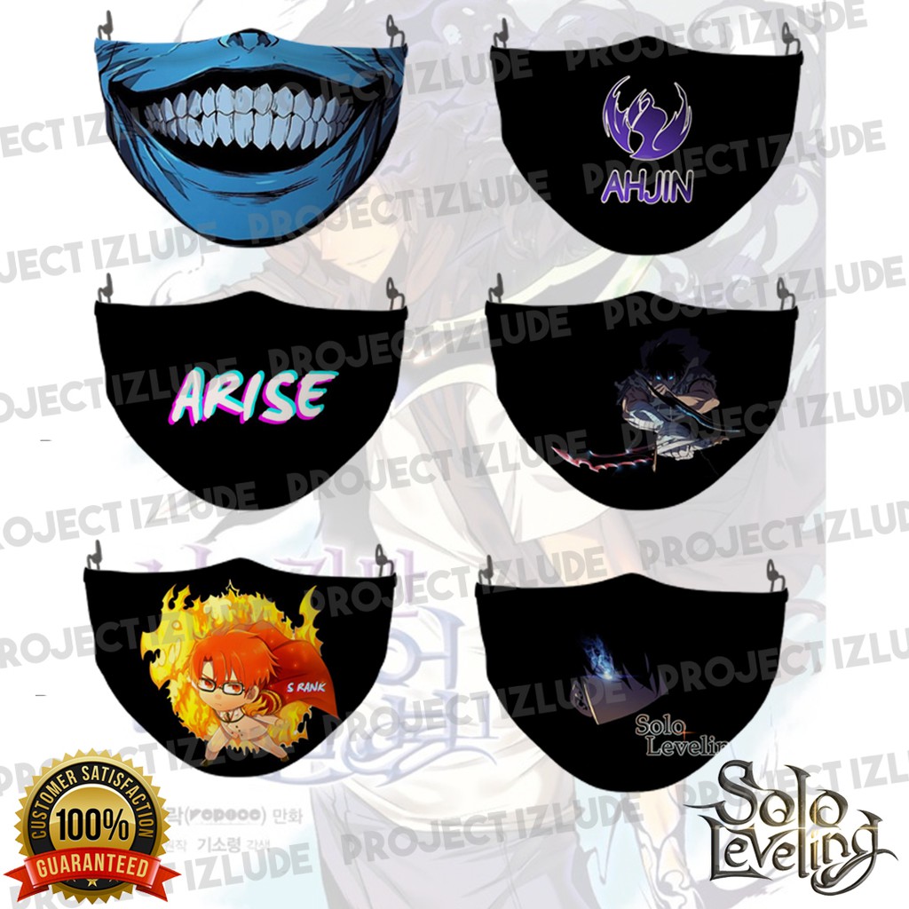 Solo Leveling Face Mask, Washable and Adjustable | Shopee Philippines