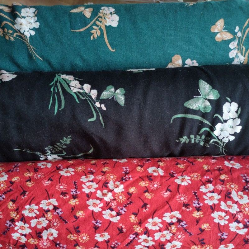2022jul Printed Challis Fabric sold per yard | Shopee Philippines