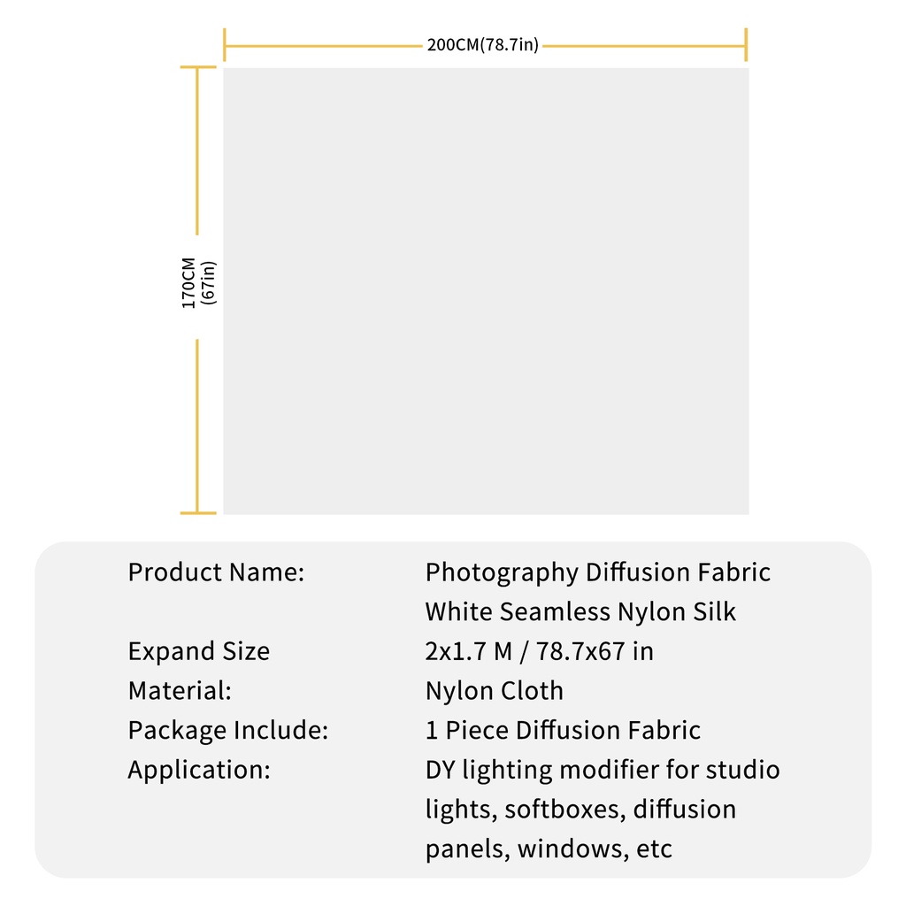 Selens Diffusion Fabric Nylon Silk White Seamless Soft Light Cloth for ...