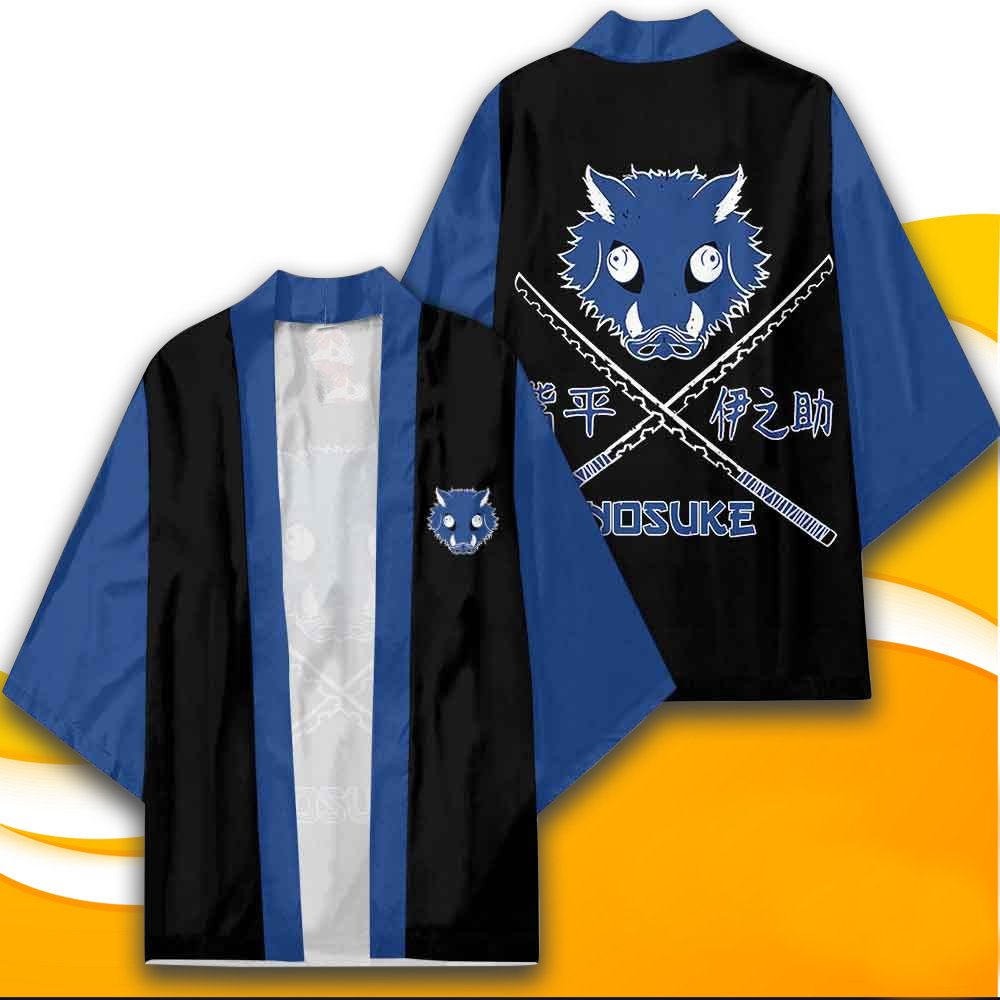 Anime Demon Slayer Hashibira Inosuke Cosplay Costumes Kimono Teens ...
