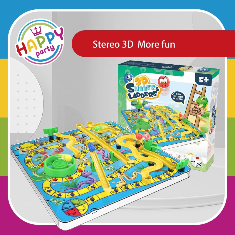 board game children s creative 3D snake chess game DIY three ...