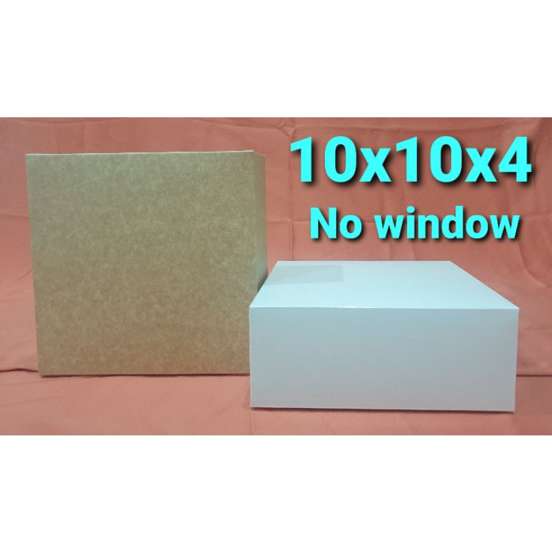 10x10x4 No window preformed cake box (20 pcs per pack) | Shopee Philippines