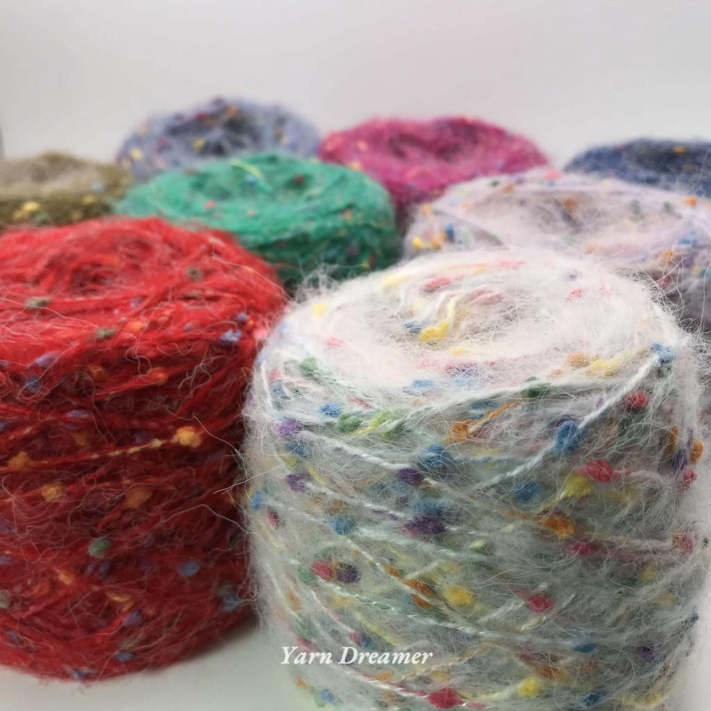 20 Colors Choice - Mohair Yarn for Crochet Bundle Fluffy Yarn Sale Wool ...