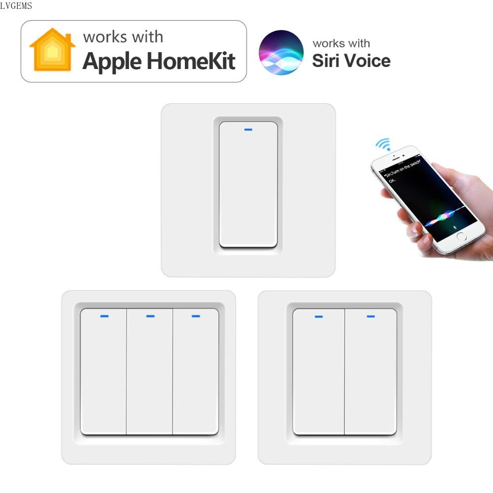 Homekit WiFi EU Standard Smart Switch Push Button Interruptor Smart ...