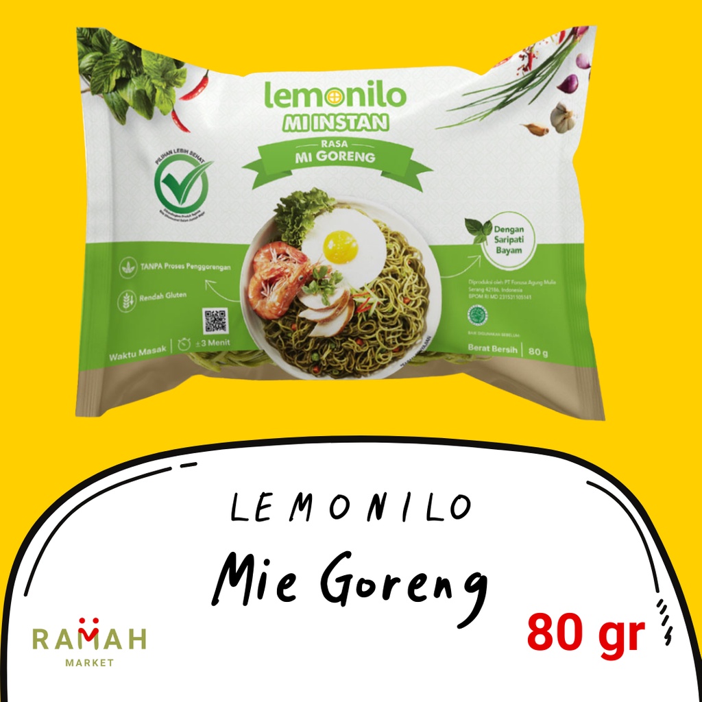 Lemonilo Instant Noodles Onion Chicken Flavor 70gr | Shopee Philippines