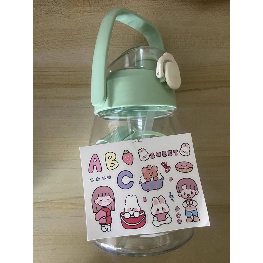 1300ml Set Water Bottle Cup Female Summer Large Capacity Influencer ...