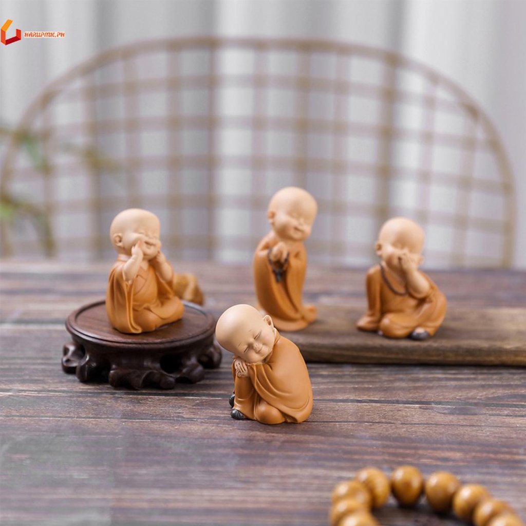 Little Monk Figurine Mini Monk Statue Cute Buddha Monk Statue Adorable ...