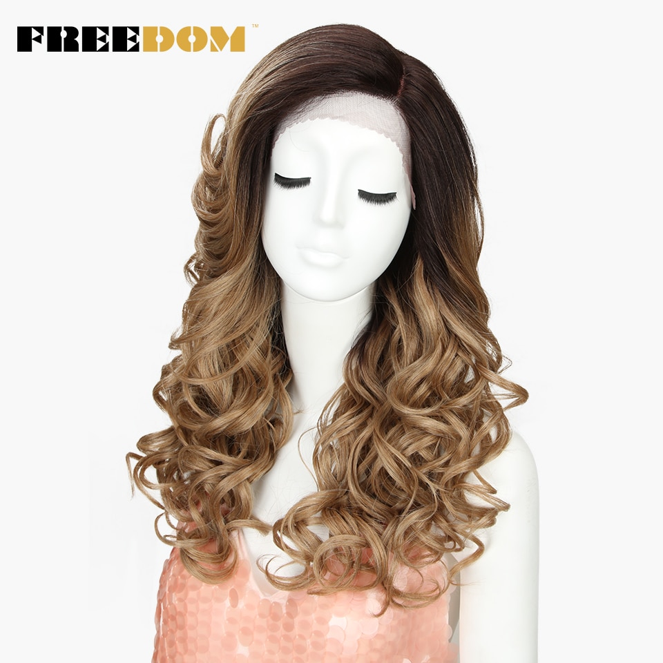 Freedom Synthetic Lace Wig Pink Rainbow Blonde Orange For Black Women 7 ...