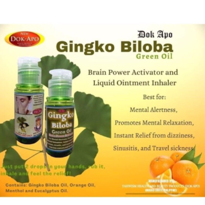 Dok apo Gingko Biloba Green Oil | Shopee Philippines