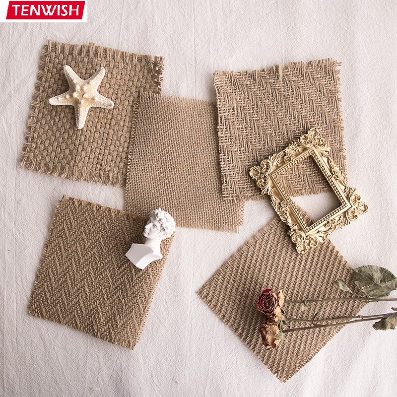 Tenwish Burlap mat photo props ins wind photography props ornaments net ...