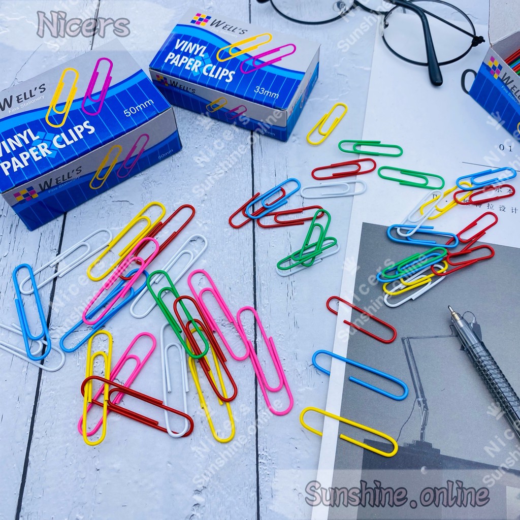 33mm 50mm Well's Vinyl Paper Clips | Shopee Philippines