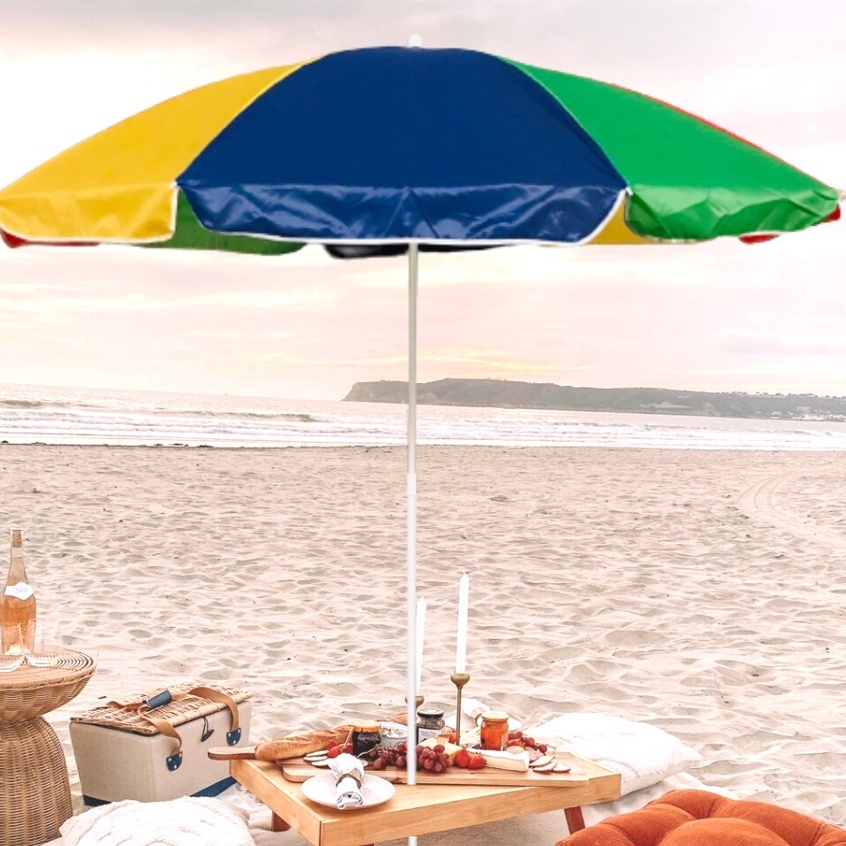 CZC Round Beach Umbrella Micromatic 100% Original Parasol Sun Shade ...