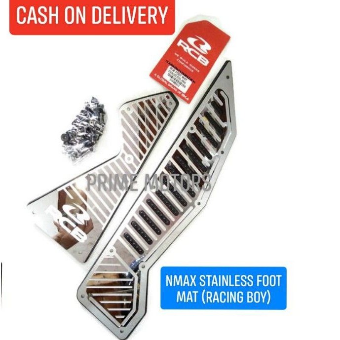 NMAX STAINLESS FOOT MAT (RACING BOY) | Shopee Philippines