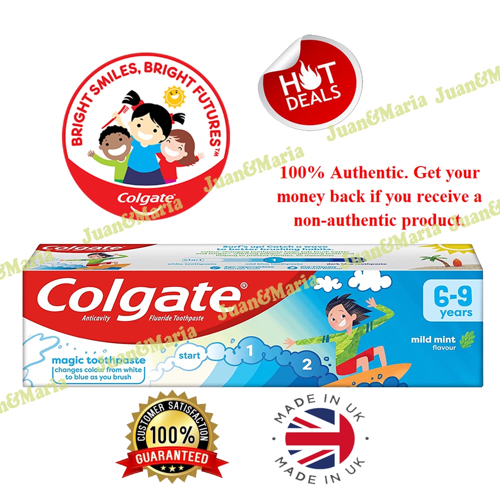 Colgate Mild Mint Flavour Kids Toothpaste 6-9 Years 75ml [ Colgate ...