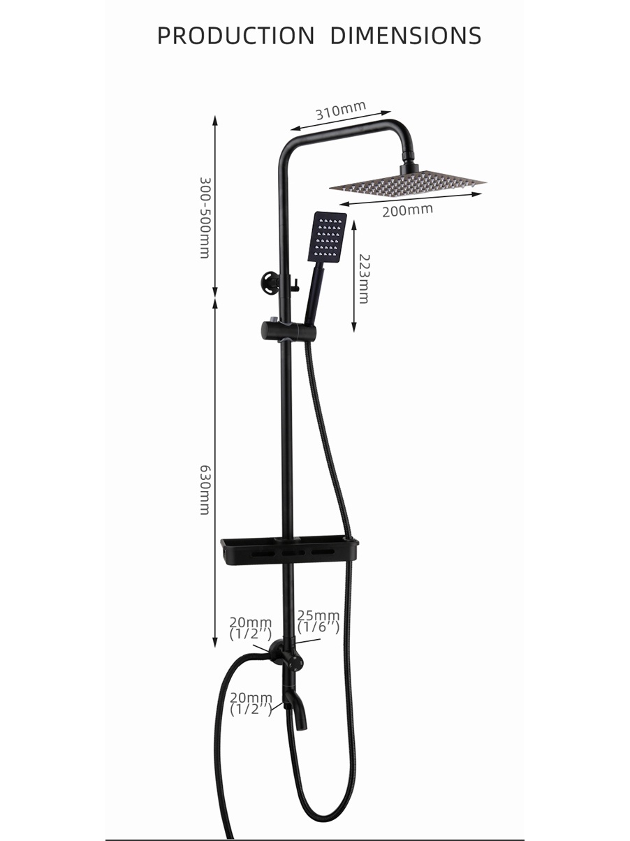 Baokemo Single Point Shower Set Jydxcs Three Function With Rack ...