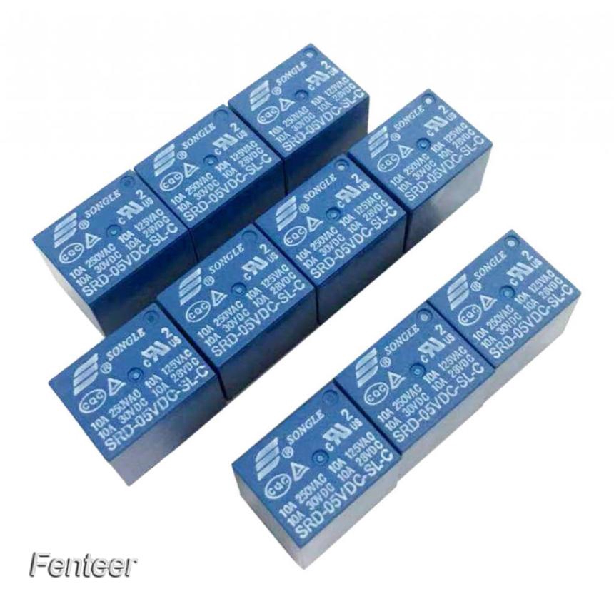 10PCS SRD-05VDC Relay DC 5V 10A 5 Pin SPDT PCB Type 1NO 1NC | Shopee ...