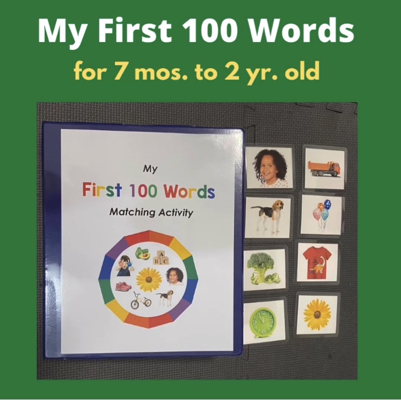 My FIRST 100 WORDS (Matching Activity) for Baby and Kids | Shopee ...