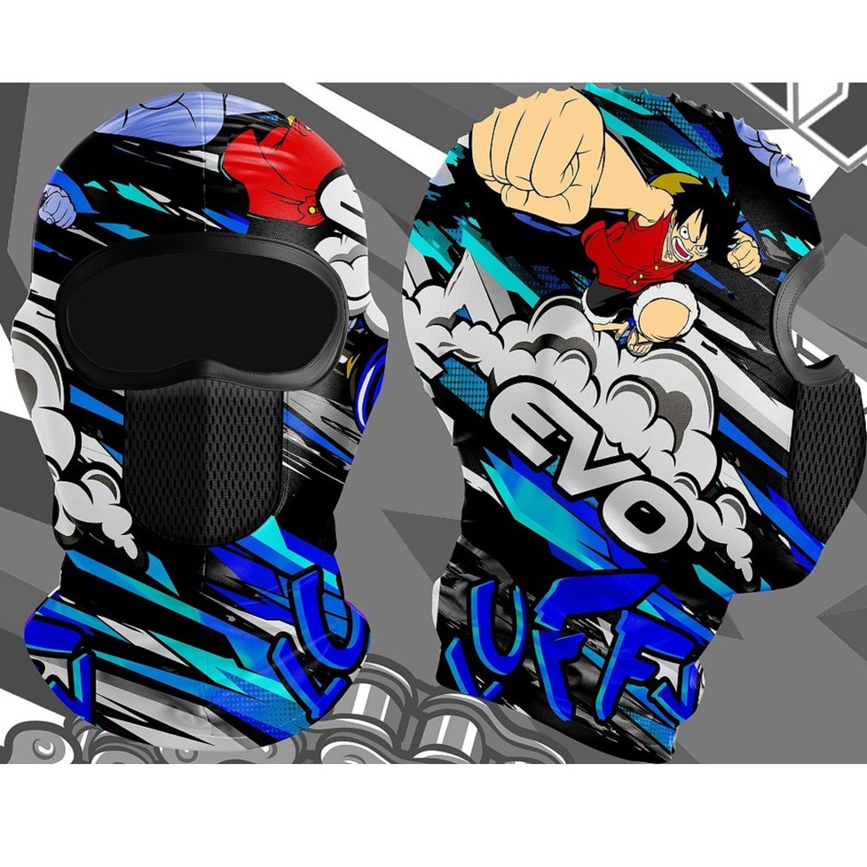 LUFFY EVO INSPIRED W/ FOAM MOTOR RIDING BALACLAVA full sublimation ...