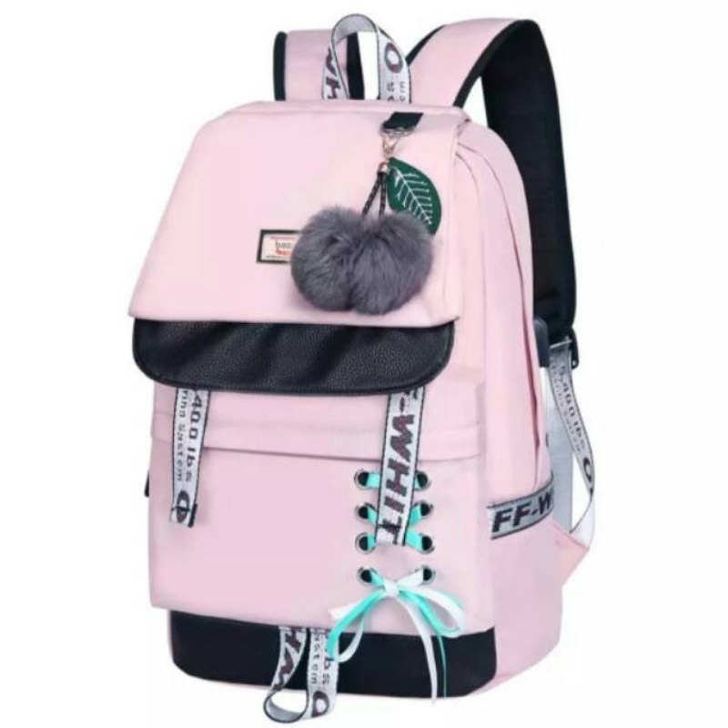 The Latest Korean Girls' Big School Backpacks For Girls (Side Ribbon ...