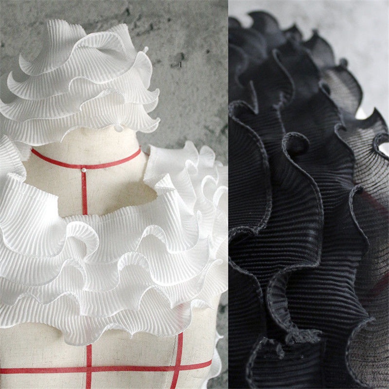 Four-layer Chiffon Ruffled Width 11CM Pleated Three-Dimensional Wave ...