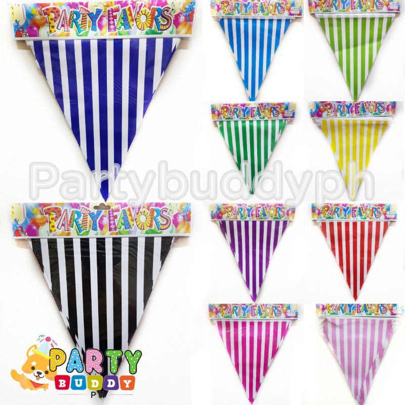 Stripes Banderitas / Banner (3M) PartyBuddyPH | Shopee Philippines