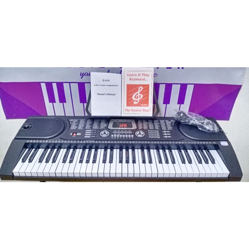 Davis D-619 61 slim keys Digital kb Piano(Complete set) | Shopee ...
