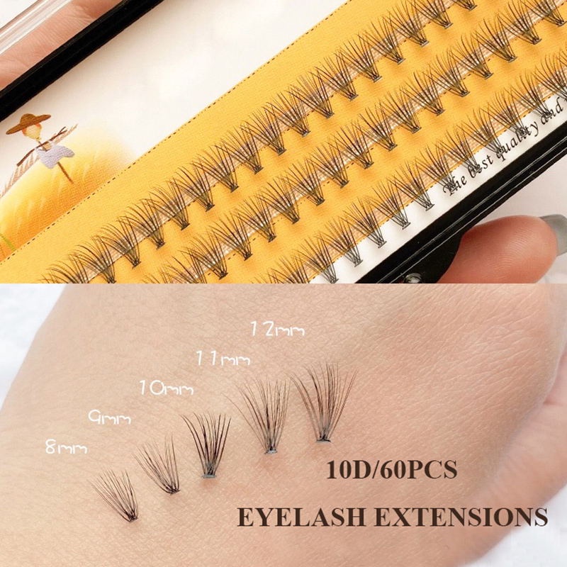 10/20/30D Eyelashes Extension Fluffy Thick Individual Eyelashes 60 Pcs ...