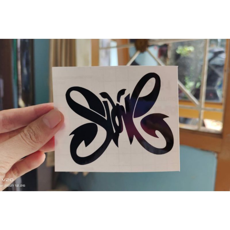 Slank STICKERS | Oracal MATERIAL CUTTING STICKER CUSTOM LOGO | Shopee ...