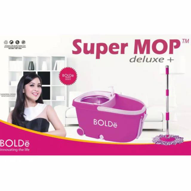 Bolde Super Mop Original Deluxe Type + (stainles Plus Wheels) | Shopee ...