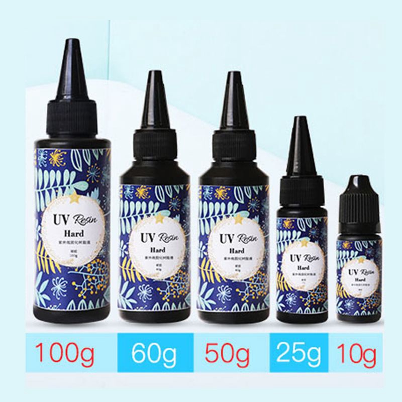 CHK 10-100g Hard UV Resin Glue Crystal Clear Ultraviolet Curing Epoxy Resin Jewelry Making ...