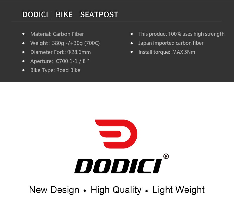 DODICI Carbon Fiber T800 Road bike Caliber 28.6mm Fork 700C Competition ...