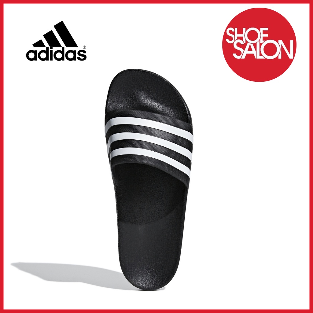 SHOE SALON Adidas Adilette Aqua Unisex Slides Black/White F35543 ...