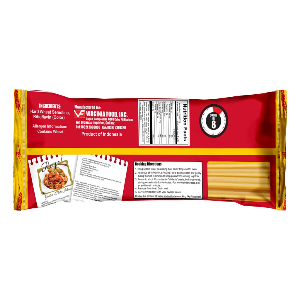 Virginia Spaghetti Gourmet 500g | Shopee Philippines