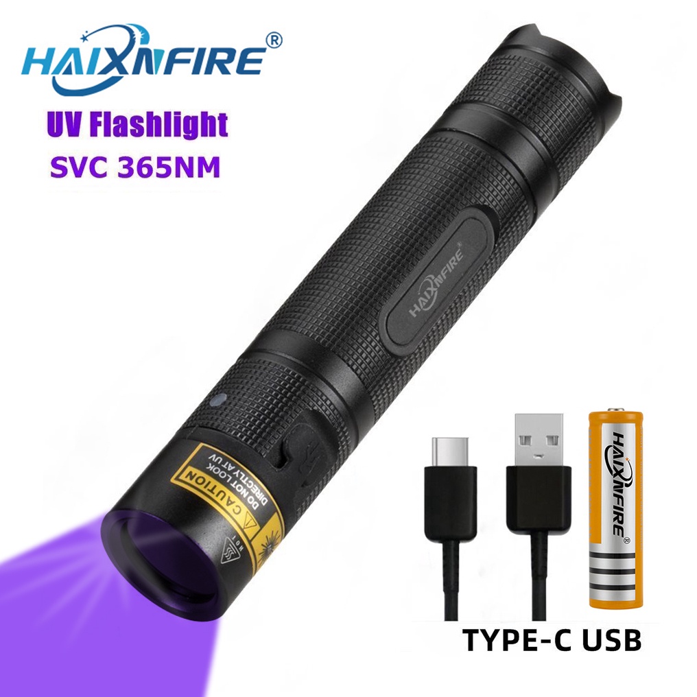 HaixnFire SV005 purple 10W flashlight 365nm UV flashlight anti ...