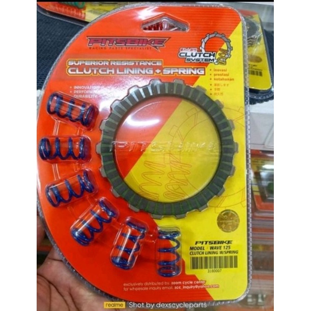 PITSBIKE CLUTCH LINING W/SPRING FOR WAVE 125/XRM125/RS125 CARB TYPE ...