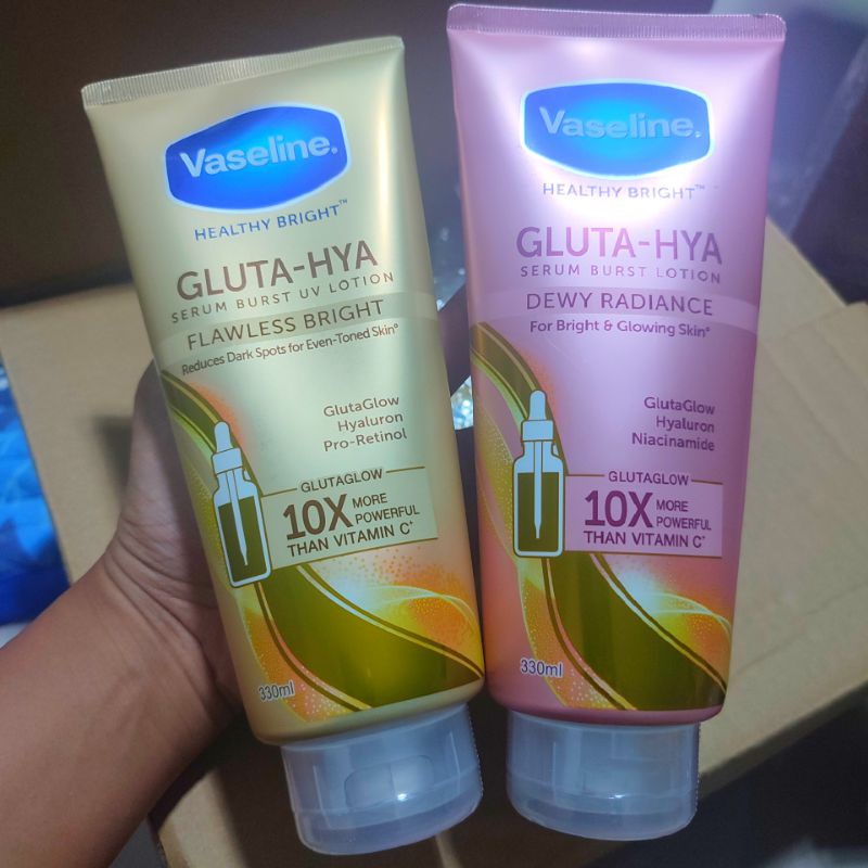 Original Gluta Hya Vaseline Healthy Bright Lotion 330ml | Shopee ...