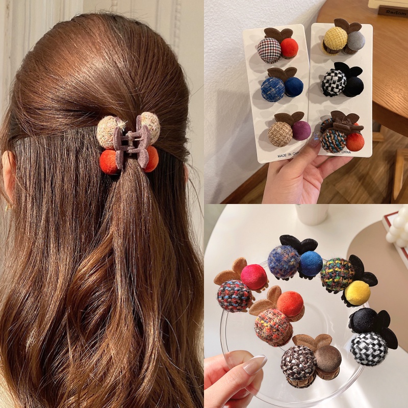 High Skull Top Trumpet Hit Color Cherry Ball Hairpin Top Clip Fixed ...
