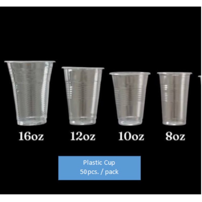 Transparent Disposable Plastic Cups - Approx. 50 pcs /pack | Shopee ...