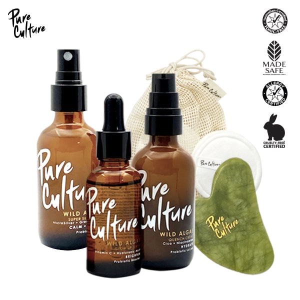 Pure Culture Wild Algae Ultimate Gift Set with FREE Jade Gua Sha ...