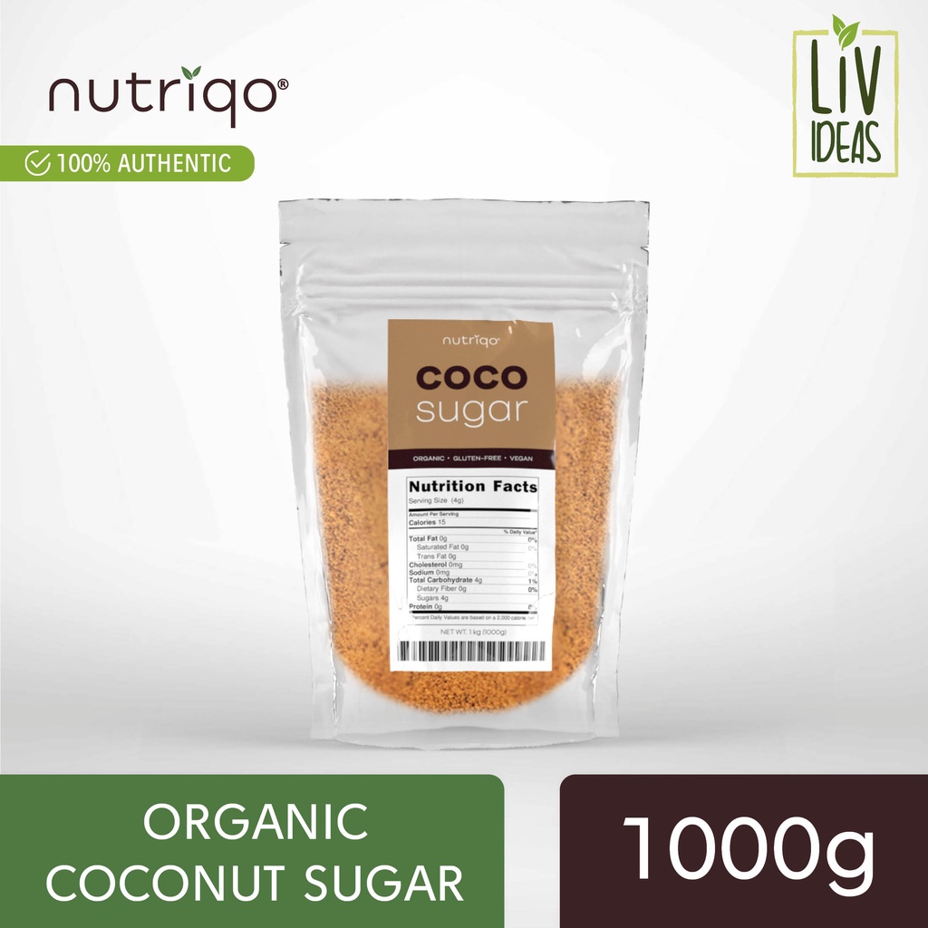 Nutriqo Organic Coconut Sugar 1kg (1000g) | Shopee Philippines