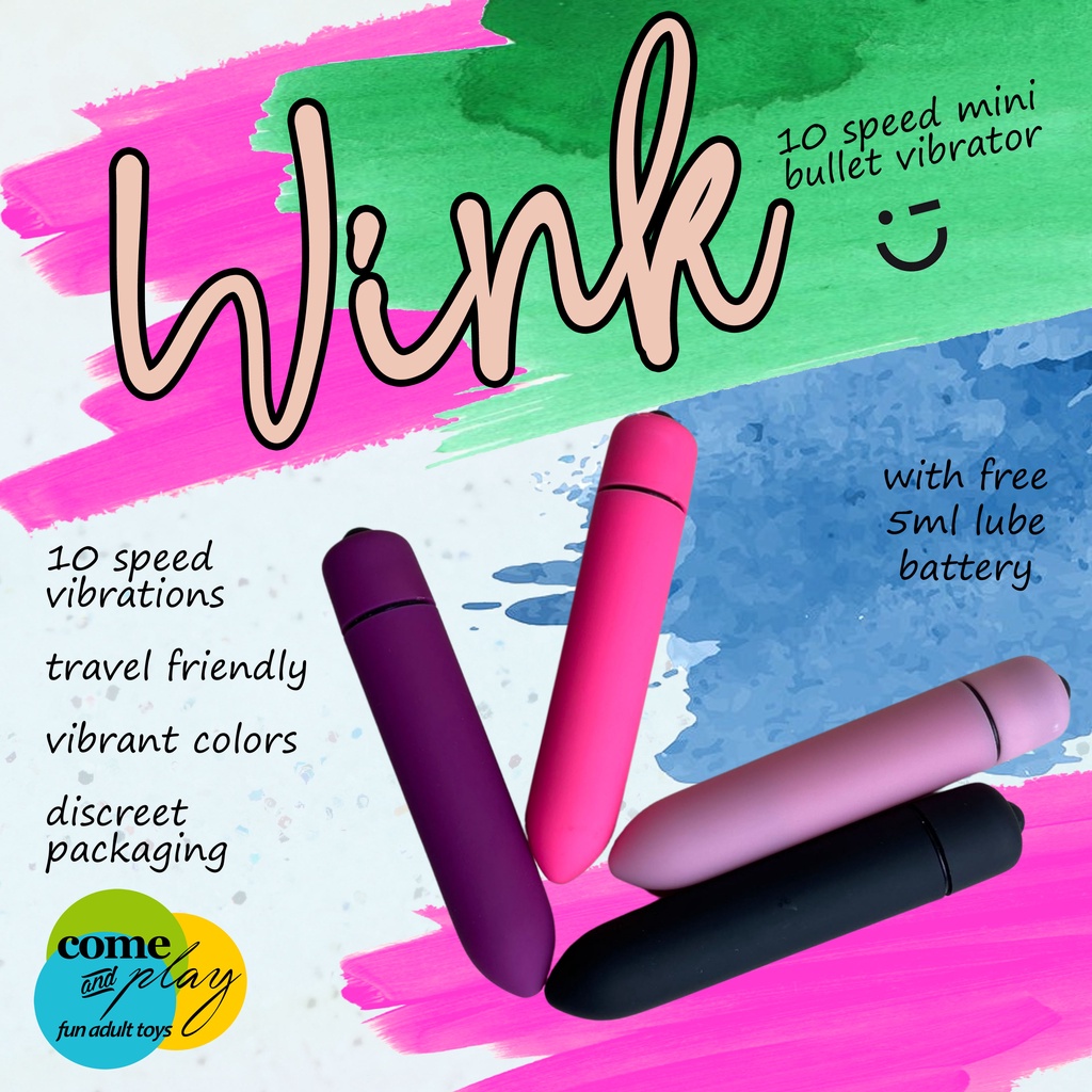 "The Wink" 10 Speed Mini Bullet Silicone Waterproof Vibrating Toy for ...