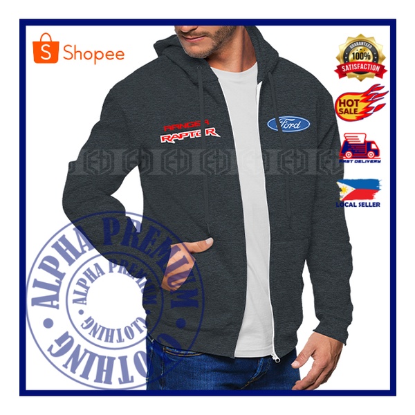 Ford Ranger Raptor Zipper Zip Hoodie Cotton Jacket Embroidery Unisex ...