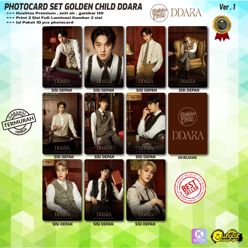 Photocard SET KPOP PREMIUM GOLDEN CHILD DDARA VERSION | Shopee Philippines