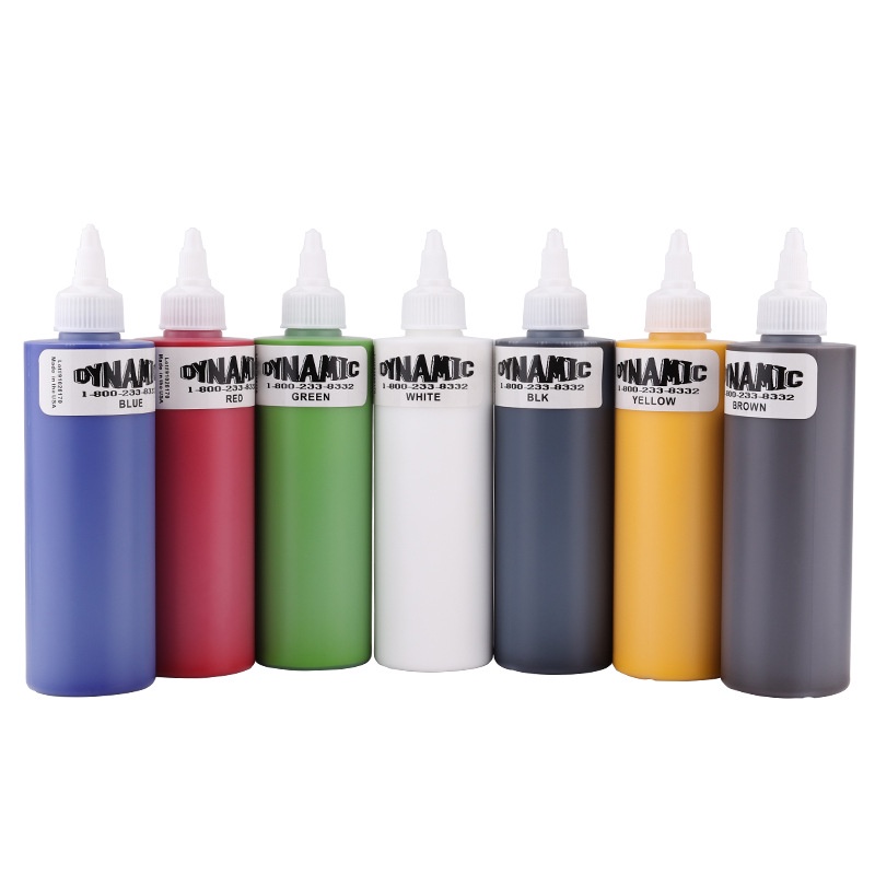 Dynamic 240ML Black Tattoo Ink Bottle Long-Lasting Body Tattooing Inks ...