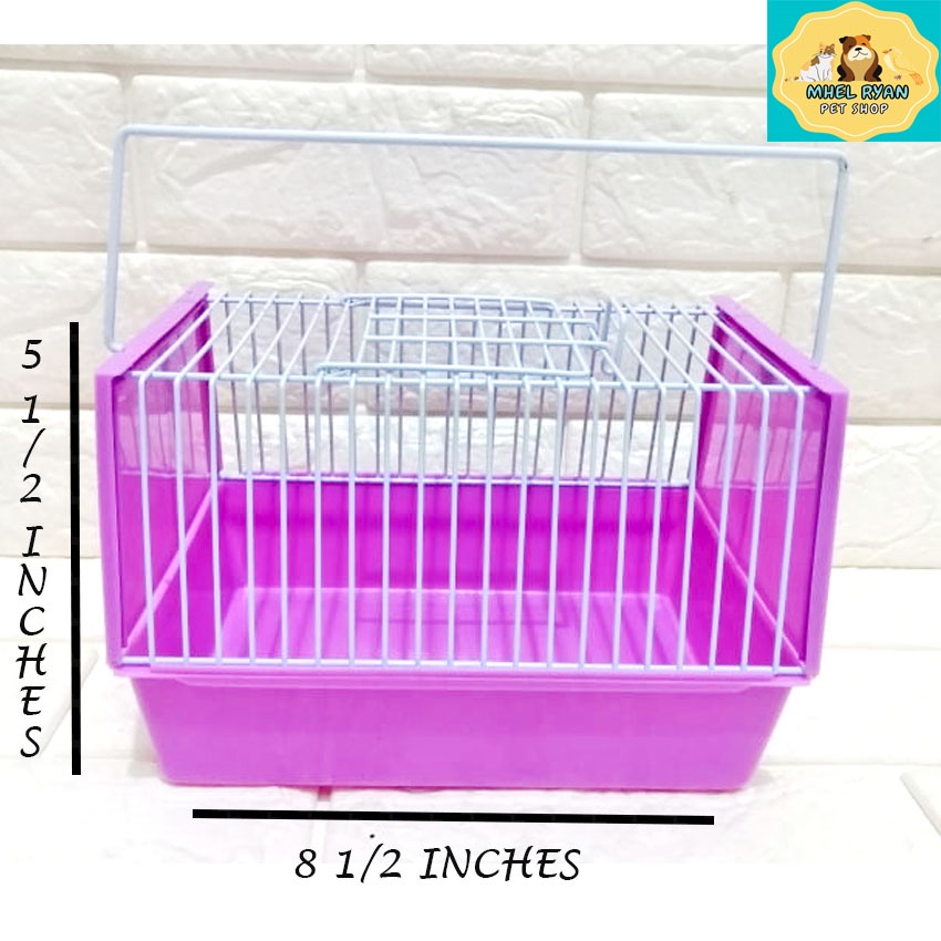 TRAVEL BIRD CARRIER CAGE WIRE RECTANGULAR FOR SMALL BIRDS (VIOLET)dog ...