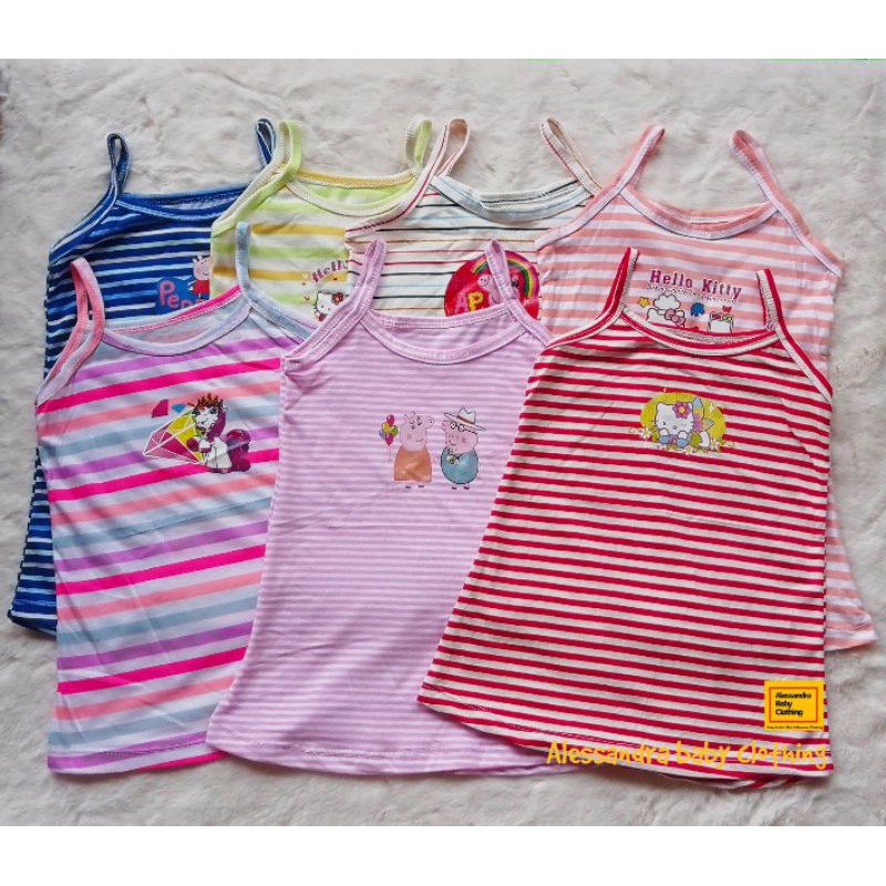 1-5 years old Spaghetti Strap Tops Sando Stripes Design for Baby & Kids ...