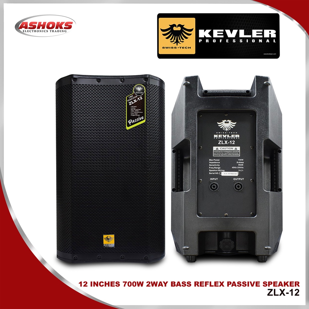 Kevler ZLX 12 Speaker / 12 inch 700W Speaker / 2 Way Bass Reflex ...