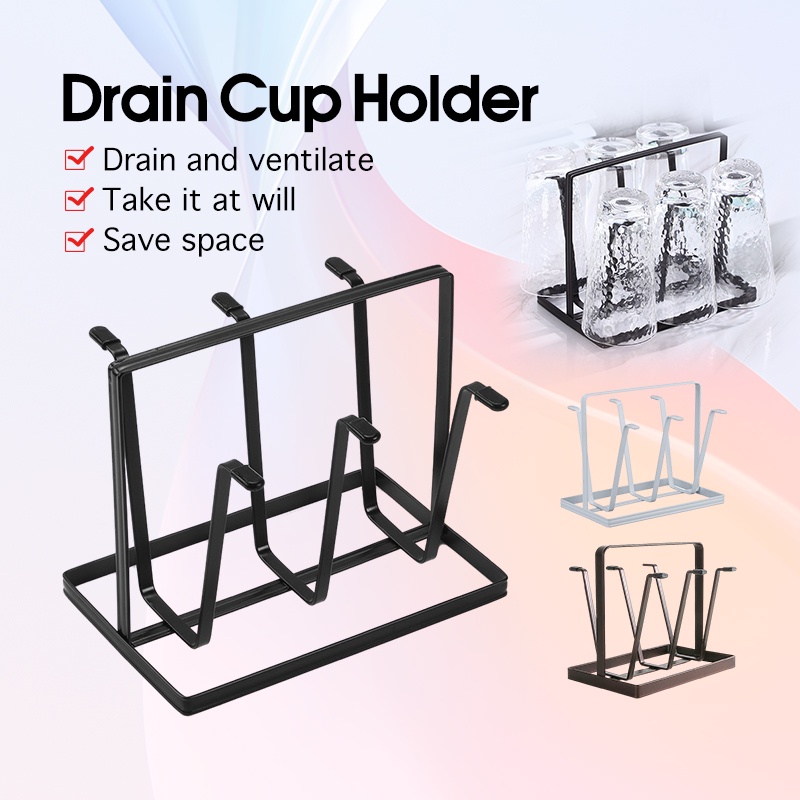 Glass Cup Rack Drain Cup Holder Drying Stand Water Drinking Mug Upside ...
