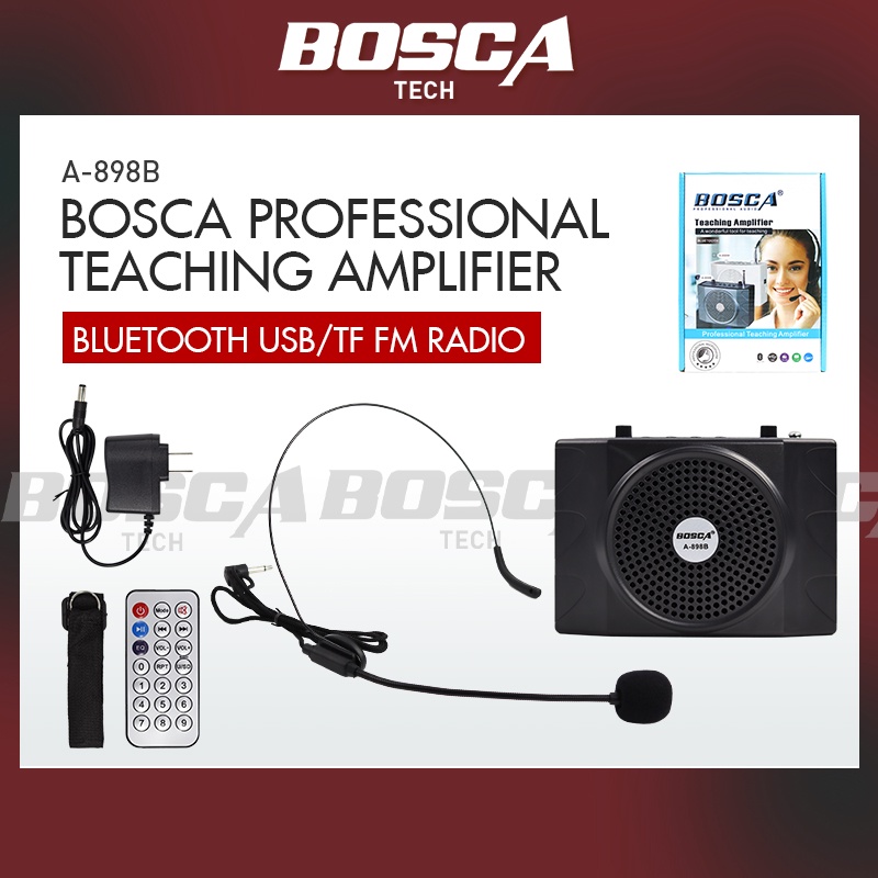 BOSCA Professional Teaching Amplifier A-898B Microphone Bluetooth USB ...