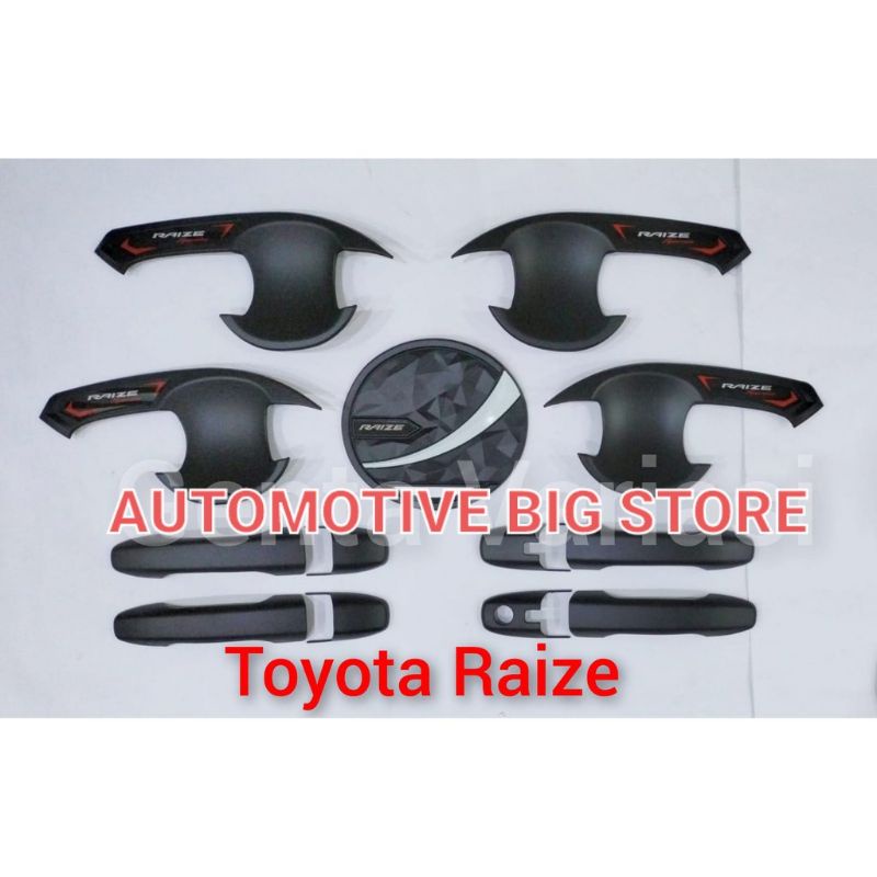 Toyota Raize 2021 Premium Black Matte Door Handle + Outer + Tank Cover ...